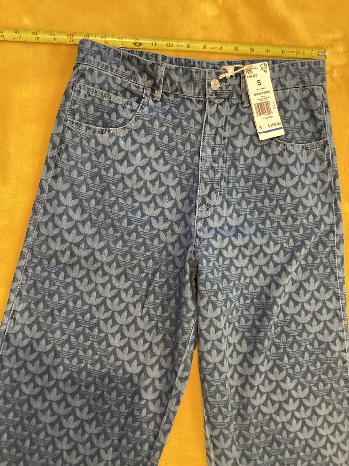 Adidas Light Denim Monogram Men’s Pants Size Small IX6720 | eBay