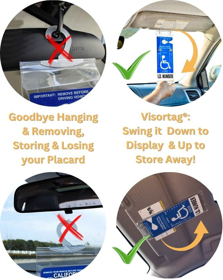 JL Safety Visortag Vertical- Best & Sturdiest Handicap Placard Holder ...