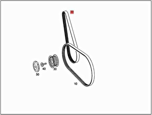 Genuine MERCEDES A208 C208 CL203 R170 S202 S203 S210 W203 V-belt ...