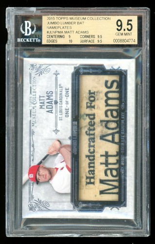 Matt Adams 2015 Topps Museum Collection Jumbo Bat Barrel Nameplate #1/1 ...