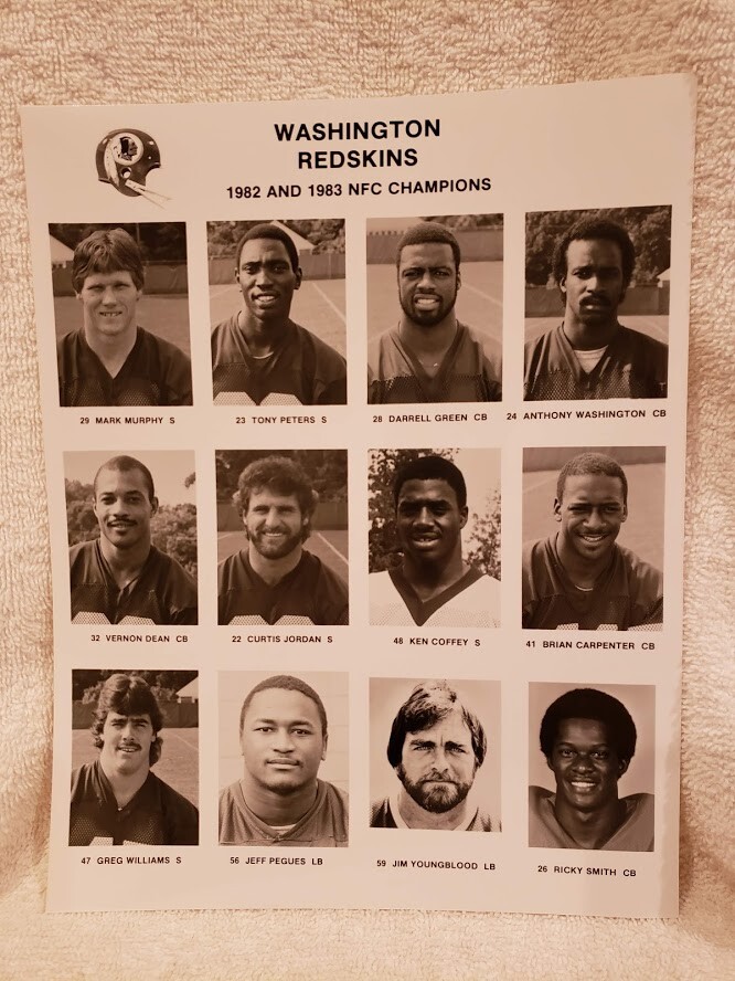 RARE Washington Redskins 1982-83 NFC Champions Team Issued B&W Press ...