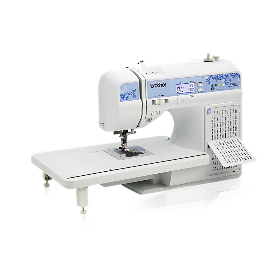 Brother CS7205 Computerized Sewing Machine Wide Table 205 Stitches ...