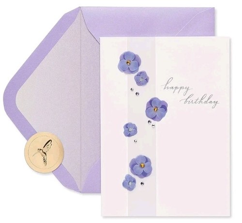 Papyrus Birthday Card Purple Flowers 🪻🪻 | eBay