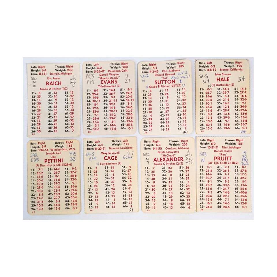 APBA Board Games APBA Baseball Collection #21 - 1200+ Player Cards ...