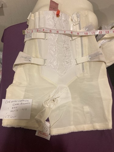 By OTC Zipper support panty girdle boned front and back vintage 24 ...