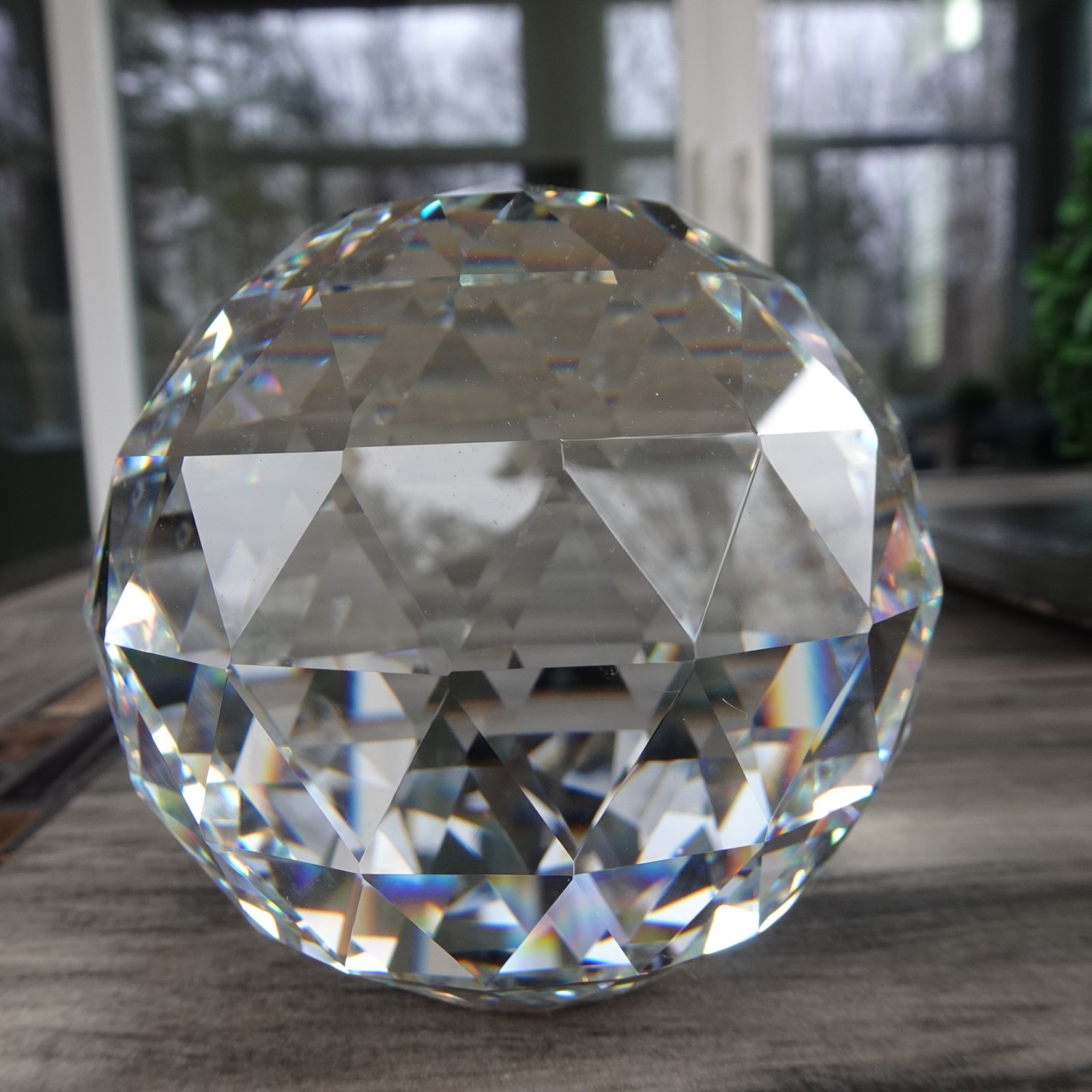 3.1" Geometric Hand Cut Lead Crystal Faceted Paperweight | eBay