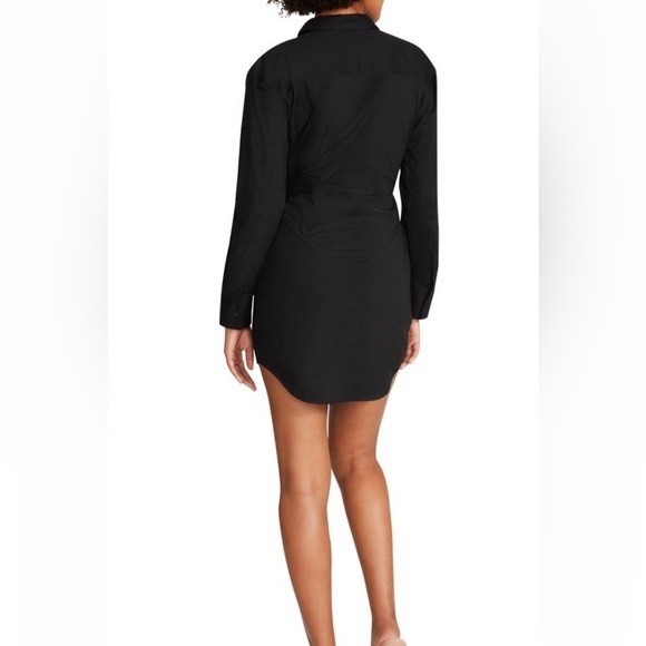 Steve Madden Nadia Black Long Sleeve Button Down Mini Dress Size 0 | eBay