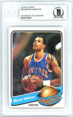 Marvin Webster Signed 1979-80 Topps Card 88 New York Knicks Beckett | eBay