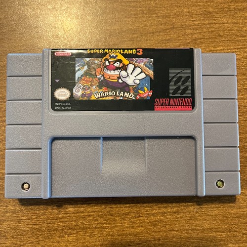 Super Mario Land 3 Wario Land SNES 16-Bit Rom Game Cart USA NTSC ...