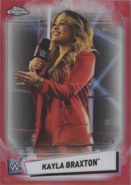 2021 Topps Chrome WWE - Kayla Braxton #57 Red Refractor /5 for sale ...