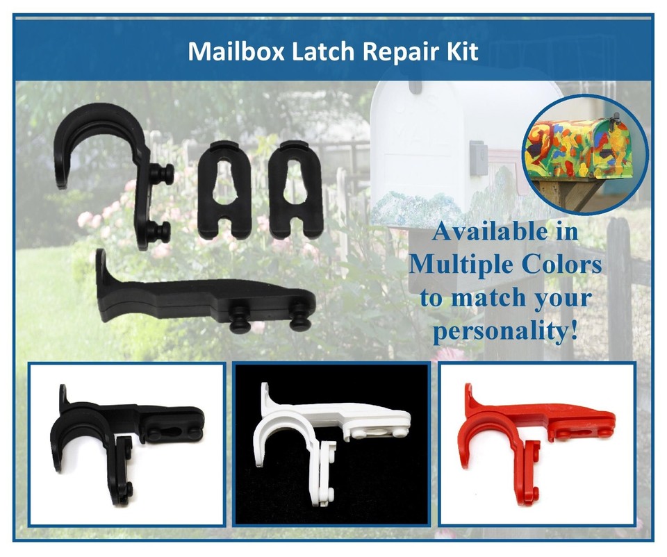 New Plastic Latch Set Kit for Solar Group Standard Mailbox Repair Latch ...