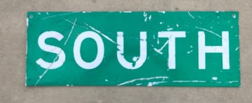 Vintage retired highway directional SOUTH sign CDOT 12x34 in thick ...