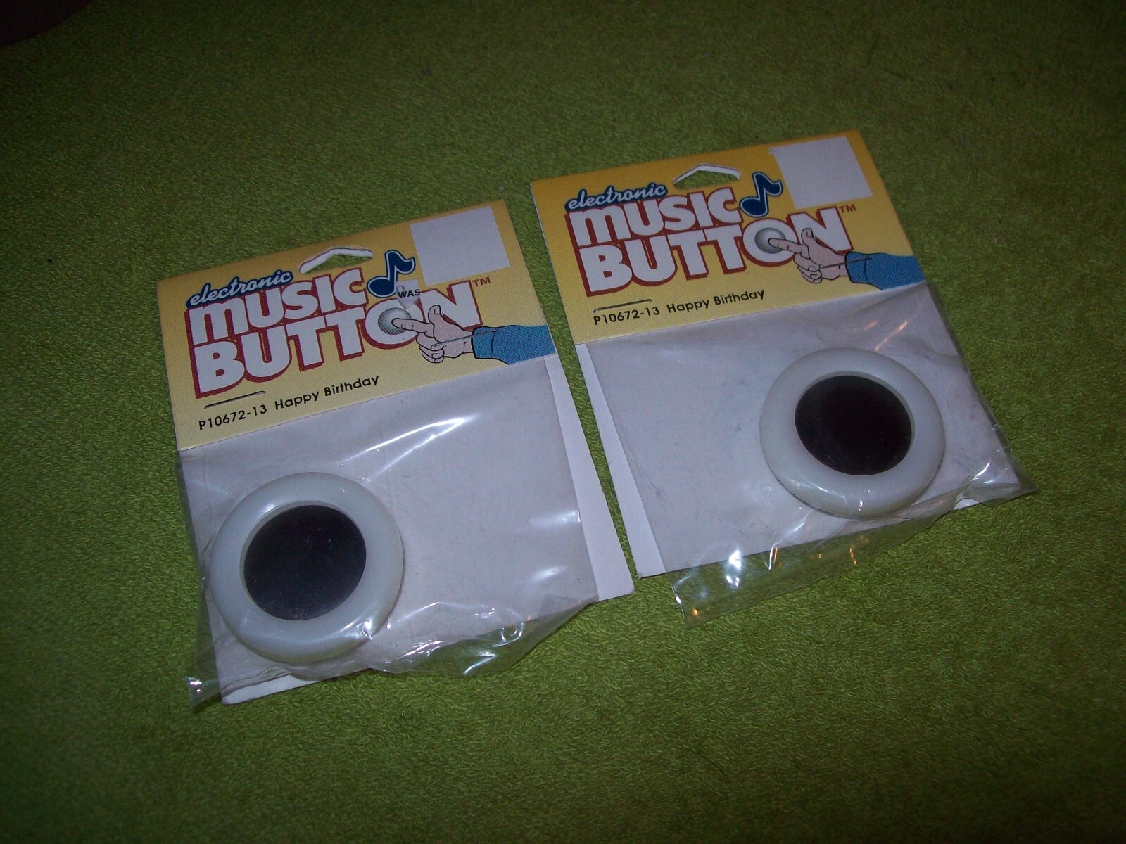 2 Vtg Electronic Touch Tone Button Music Box Button “Happy Birthday ...