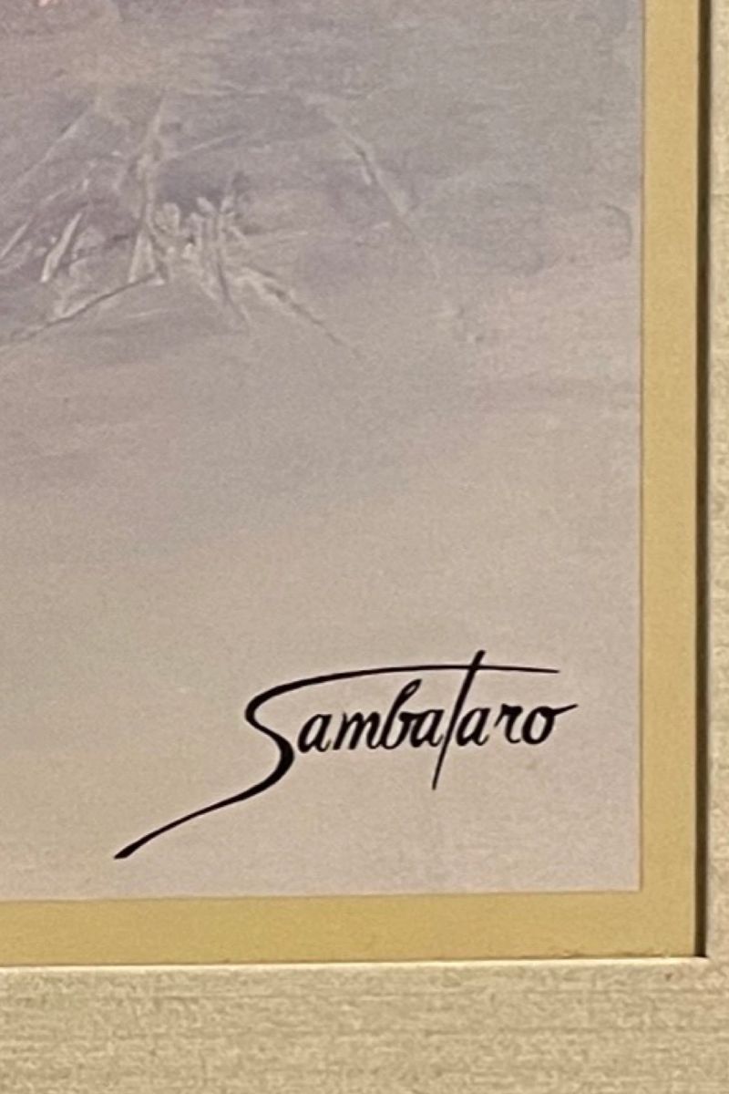 Joe Sambataro framed print painting Gazebo In The Shade | eBay