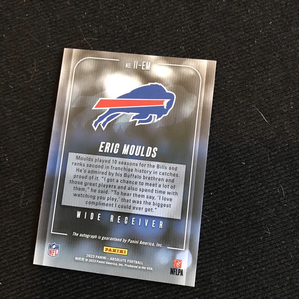 2023 Panini Absolute Eric Moulds Iconic Ink Autograph Auto #061/199 ...