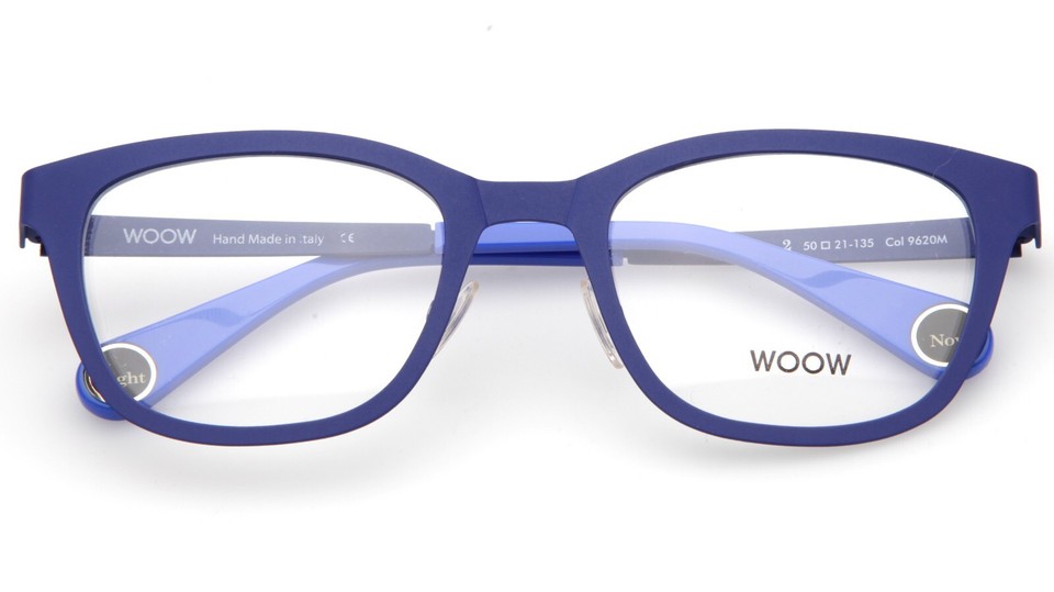 NEW WOOW Right Now 2 Col 9620M Matt Blue Flash EYEGLASSES FRAME 50-21 ...