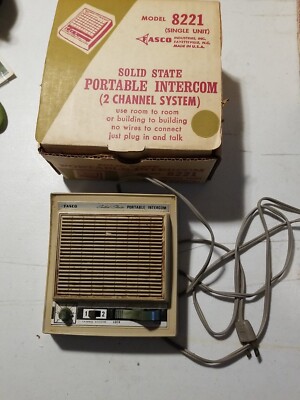 Vintage Fasco Solid State Portable Intercom. 2 Channel System. In ...
