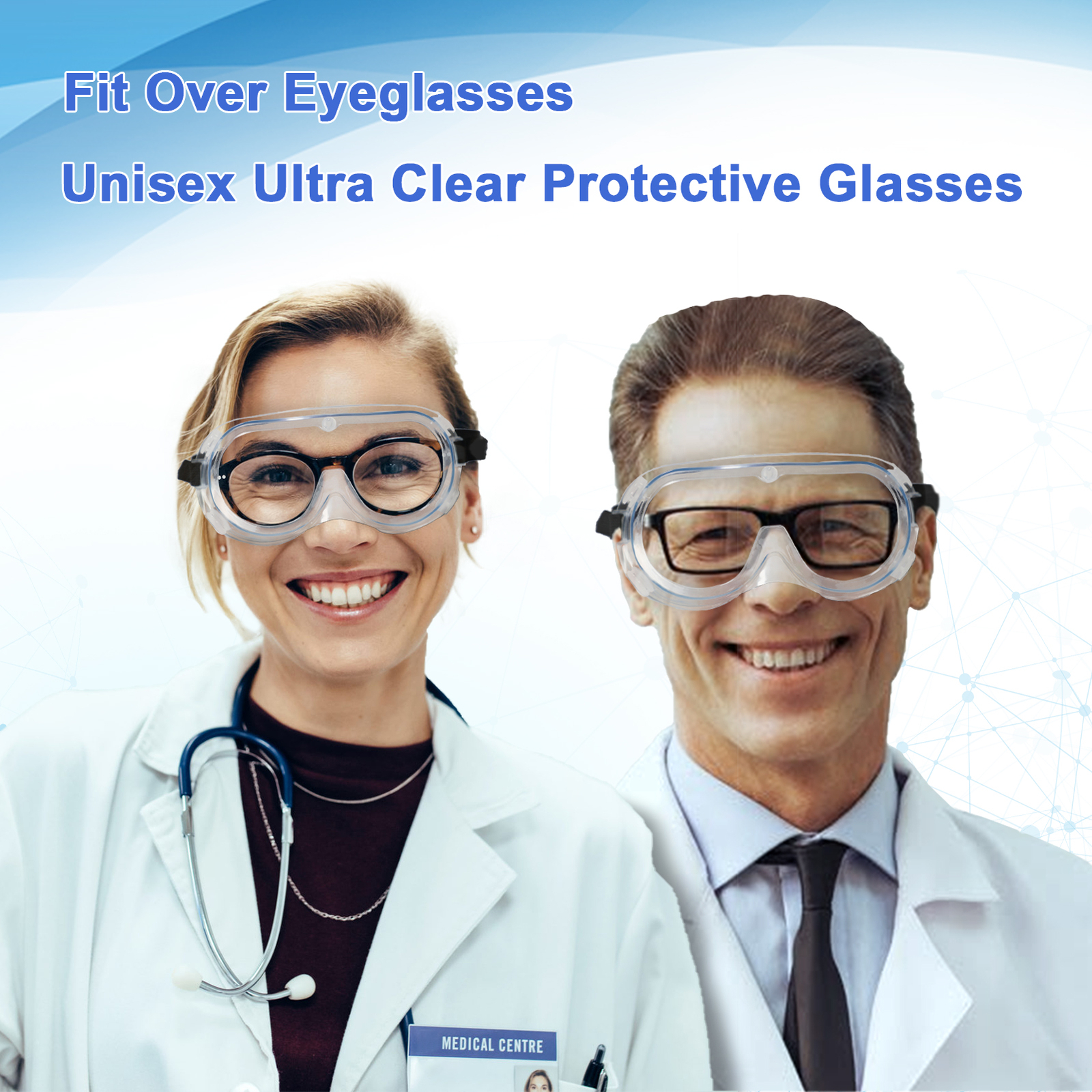 Woodpecker Medical Dental Anti Fog Safety Goggles Over Glasses Lab ...