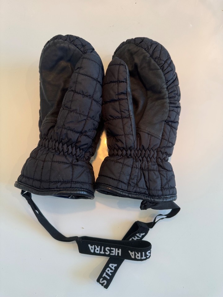 Hestra Alpine Mittens Ski Gloves Size XS 6 Medium Moon Light Mitt Black ...