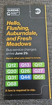 New York City Queens MTA Transit Bus Map/Routes 2025 | eBay