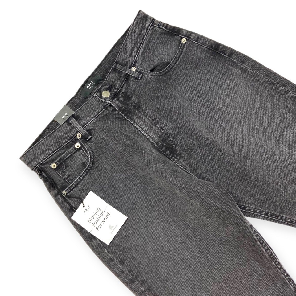 ABLE Women's Becky Straight Leg Jeans Gray Wash 30 | eBay