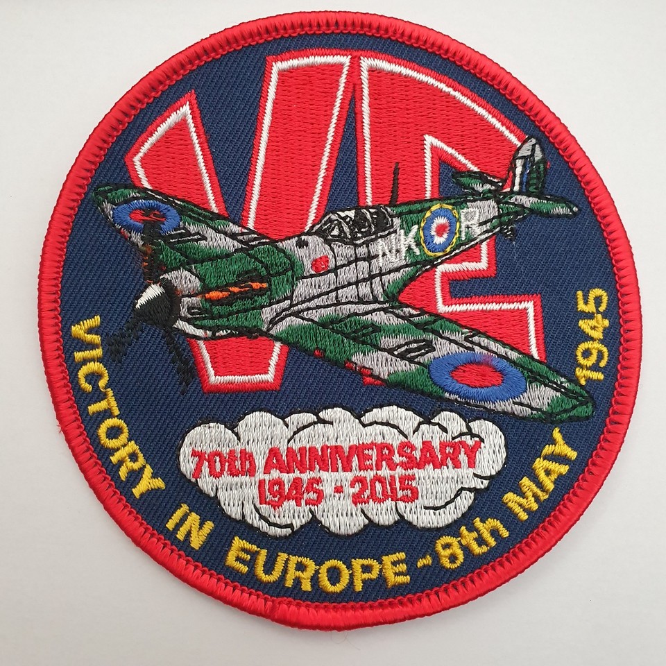 Royal Air Force VE Day Victory in Europe 70th Anniversary Patch Badge. Spitfire | eBay