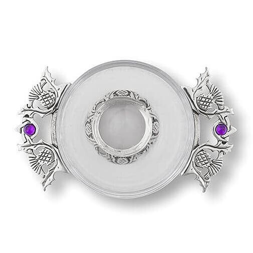 AE Williams Thistle Pewter & Glass Quaich Symbol of Scottish Tradition ...
