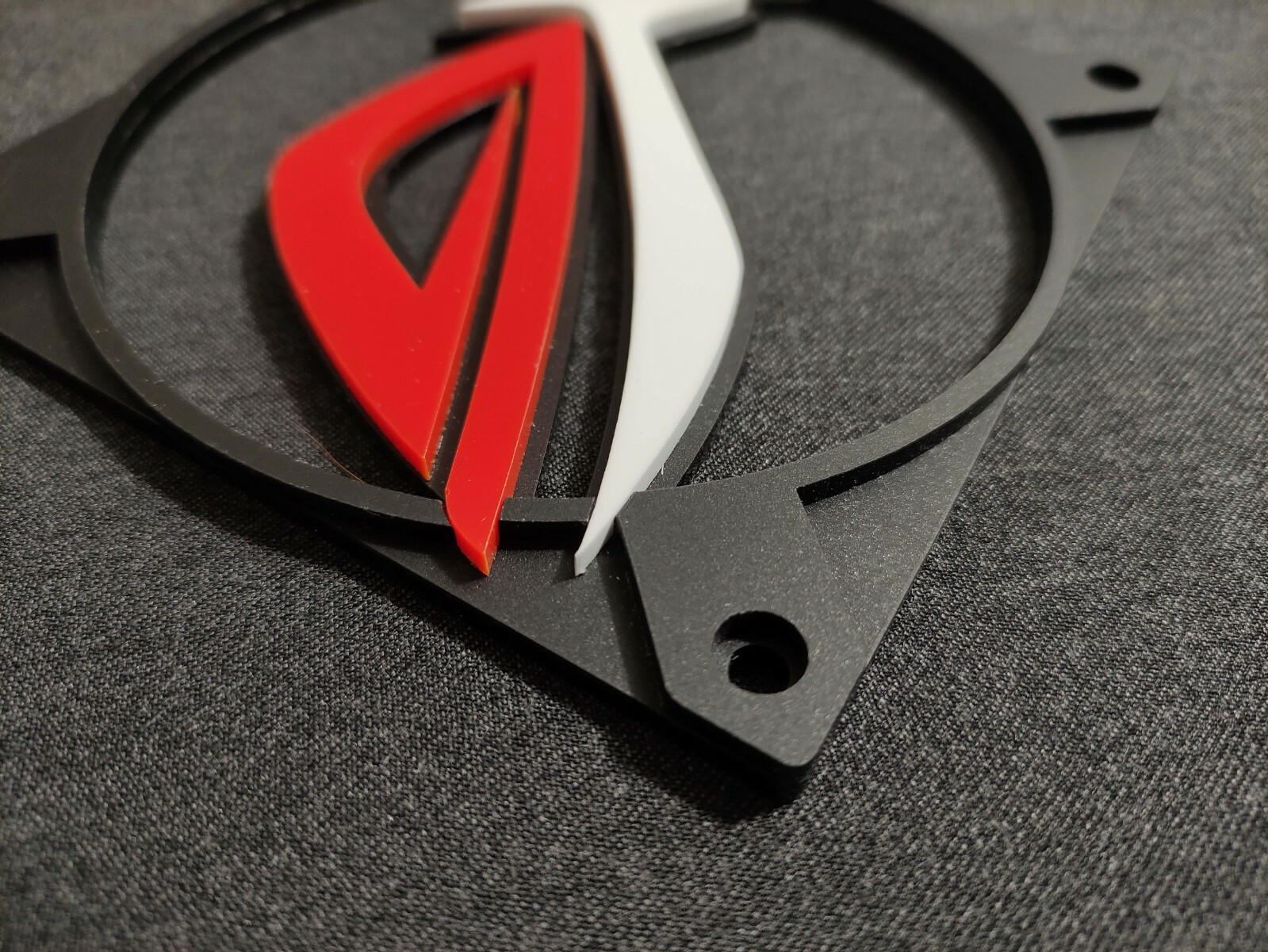 140mm Fan Grill Cover/ Dual Layer / ASUS ROG GAMING / PC Mod / Perspex ...