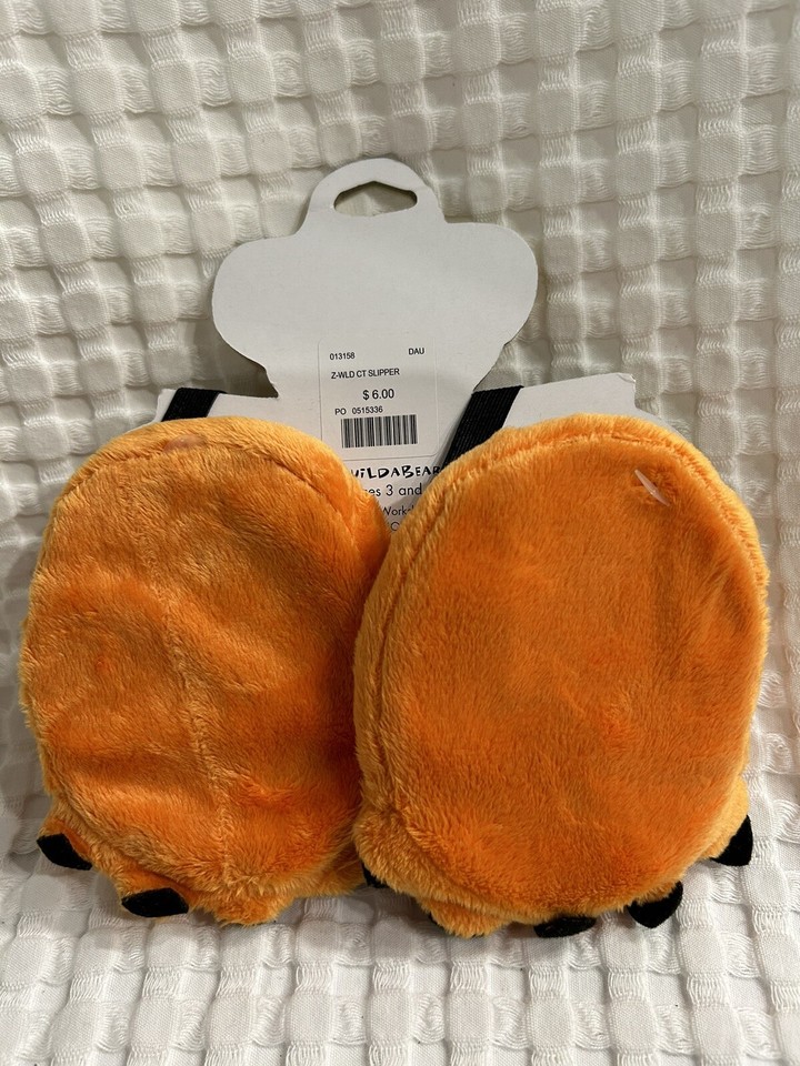 Build A Bear Workshop Orange & Black Slippers | eBay