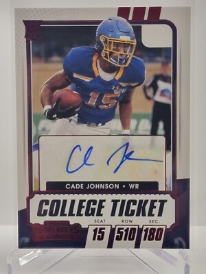 2021 Contenders Draft Picks Red Autograph Cade Johnson - Seattle ...