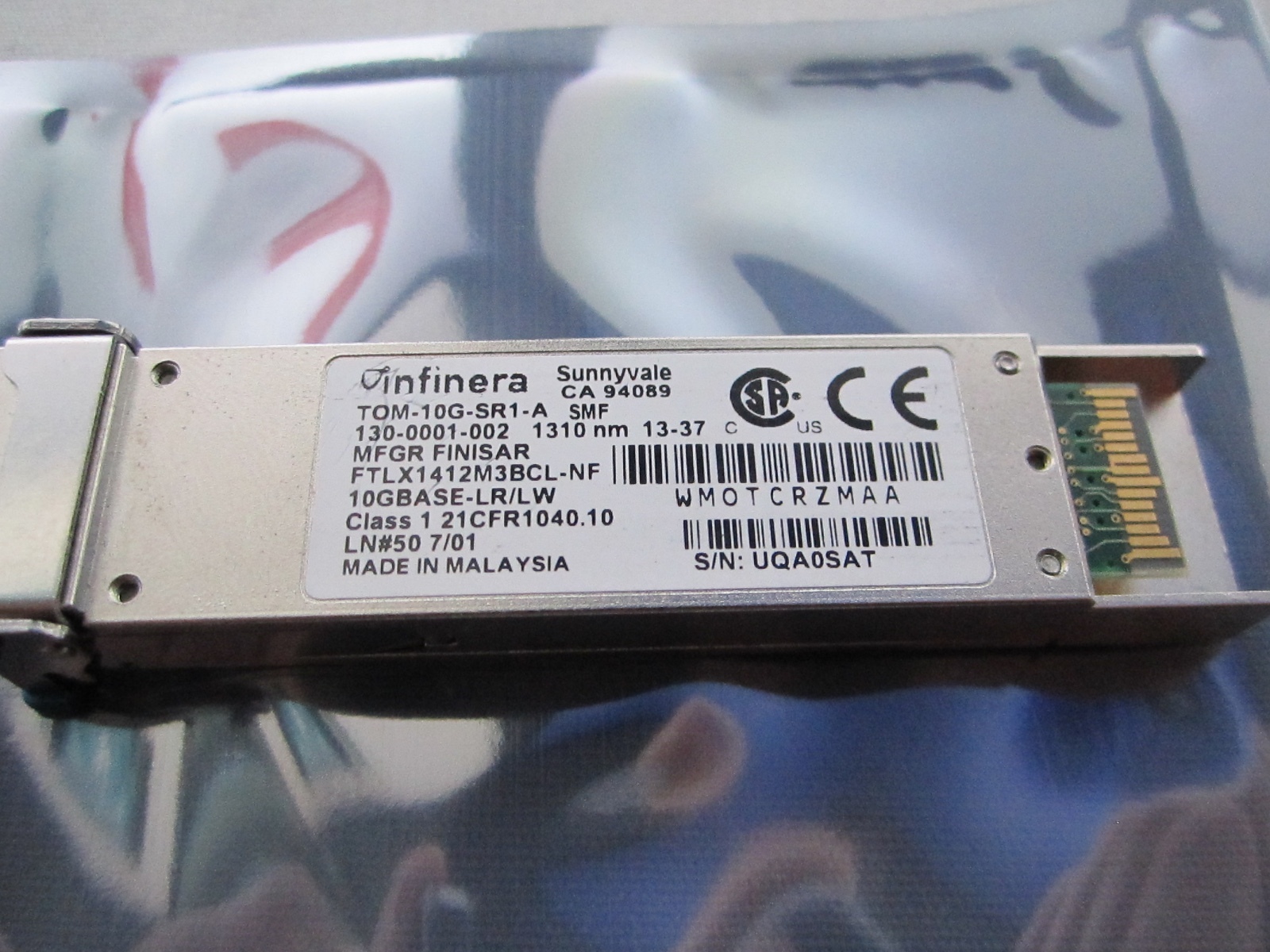 INFINERA FINISAR TOM-10G-SR1-A 130-0001-002 Tributary Optical Module | eBay