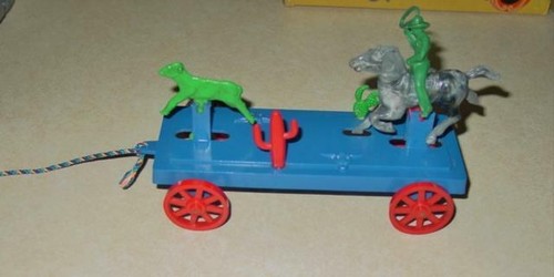 VTG Lido Toys : LASSO BILL - Plastic Action Pull Toy Cowboy (IN BOX ...