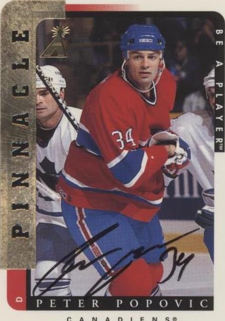 1996-97 Pinnacle Be A Player - Peter Popovic #6 Autographs (AU) for ...