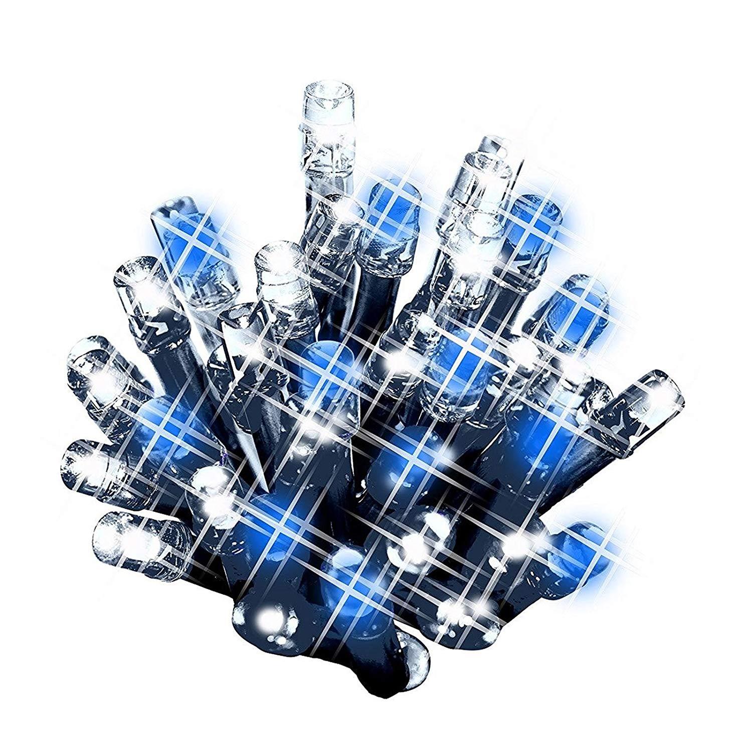 LEDs LIGHTS 100/200 STRING FESTIVE CHASER 8 TIMER BATTERY OPERATED XMAS ...