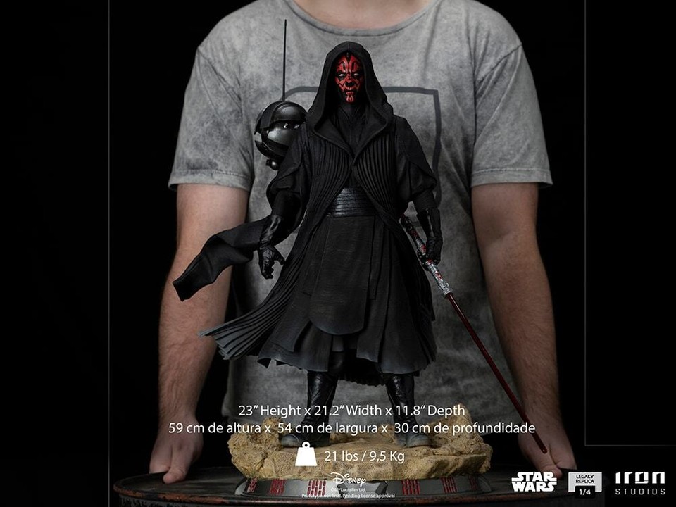 Iron Studios Legacy Sideshow Star Wars Ray Park As Darth Maul Statue 1/ ...