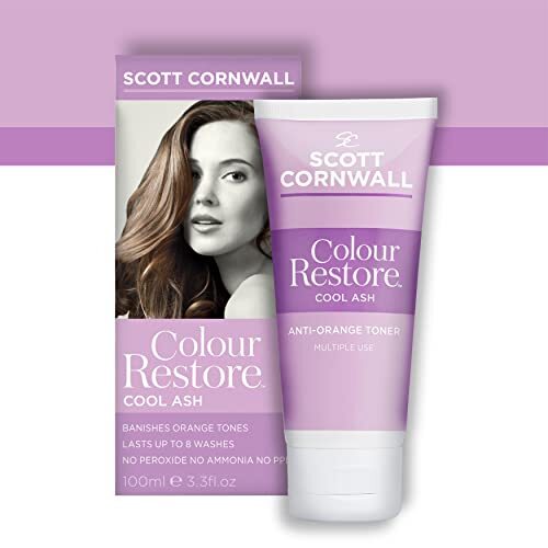 Scott Cornwall Colour Restore Cool Ash Toner 100ml. Anti-Orange Hair ...