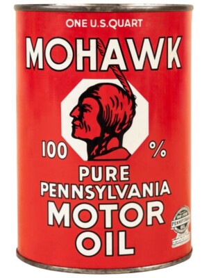 Mohawk Pennsylvania Motor Oil NEW 18" Tall Sign USA STEEL Large Size | eBay