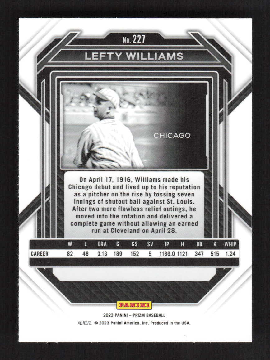 Lefty Williams 2023 Panini Prizm Chicago White Sox #227 | eBay