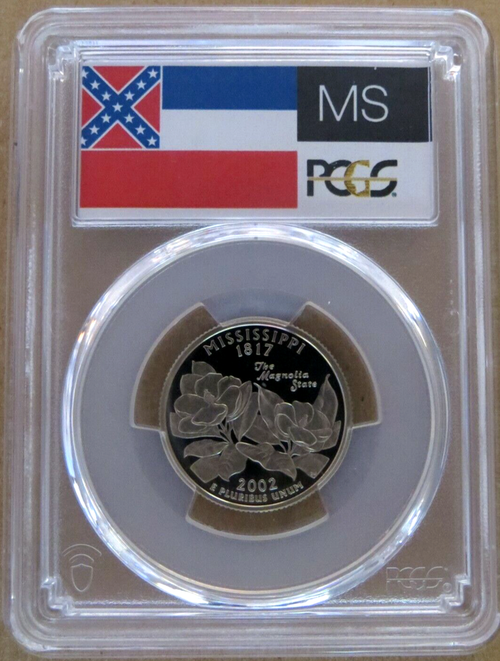 2002-S 25c Mississippi SILVER State Quarter Proof Coin PCGS PR70DCAM | eBay