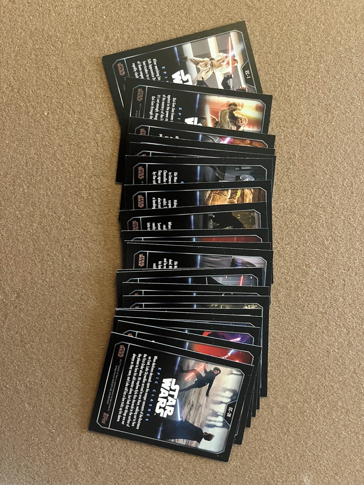 2023 Topps Star Wars Flagship COMPLETE SET Epic Clashes Insert Card #1 ...