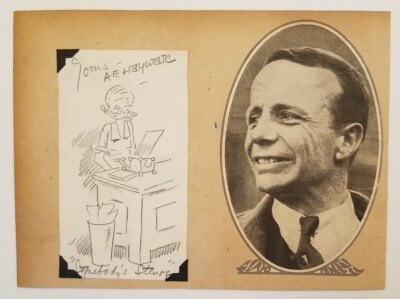 David Heyward Cartoonist Signed Autographed 8.5" X 6.5" Paper | eBay