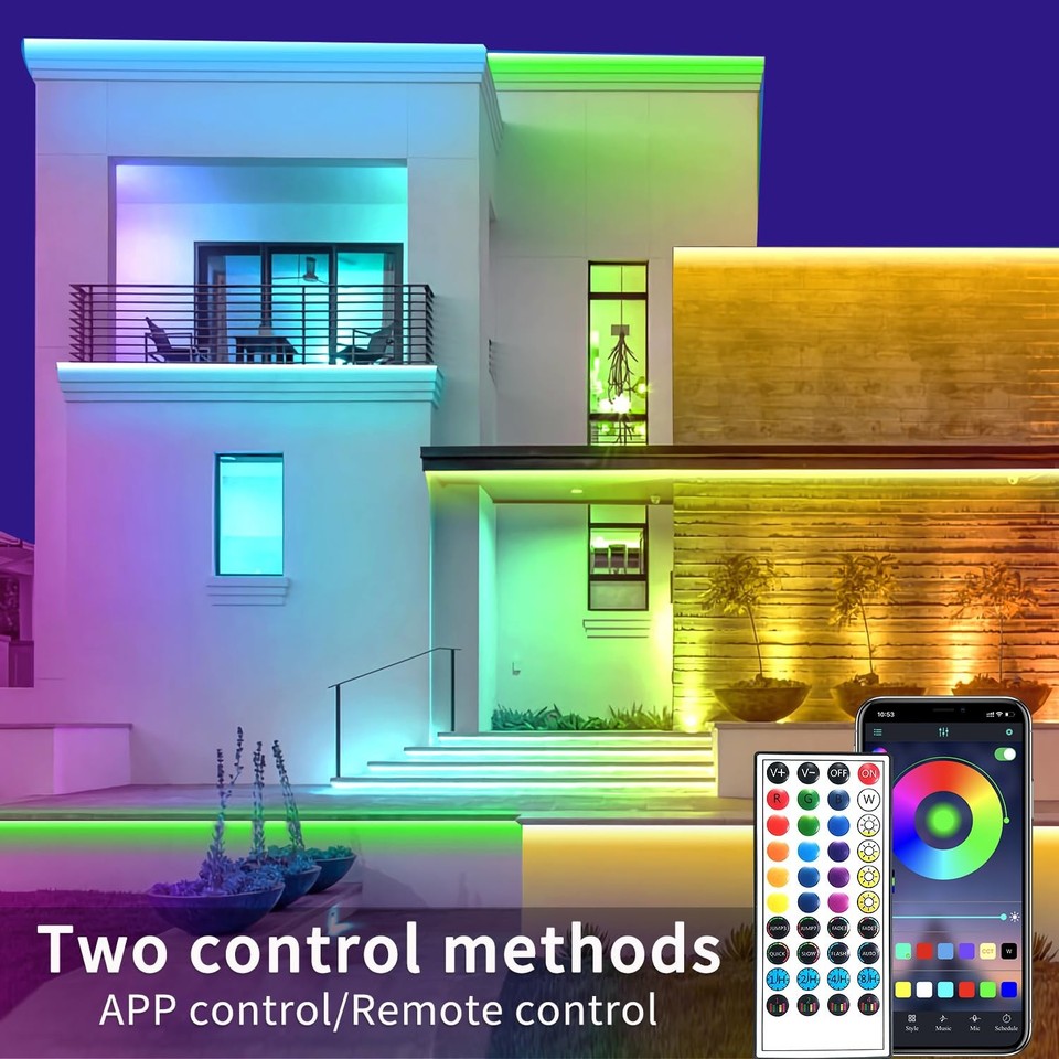 200 Ft Outdoor LED Strip Lights Waterproof IP68 Waterproof LED Light ...