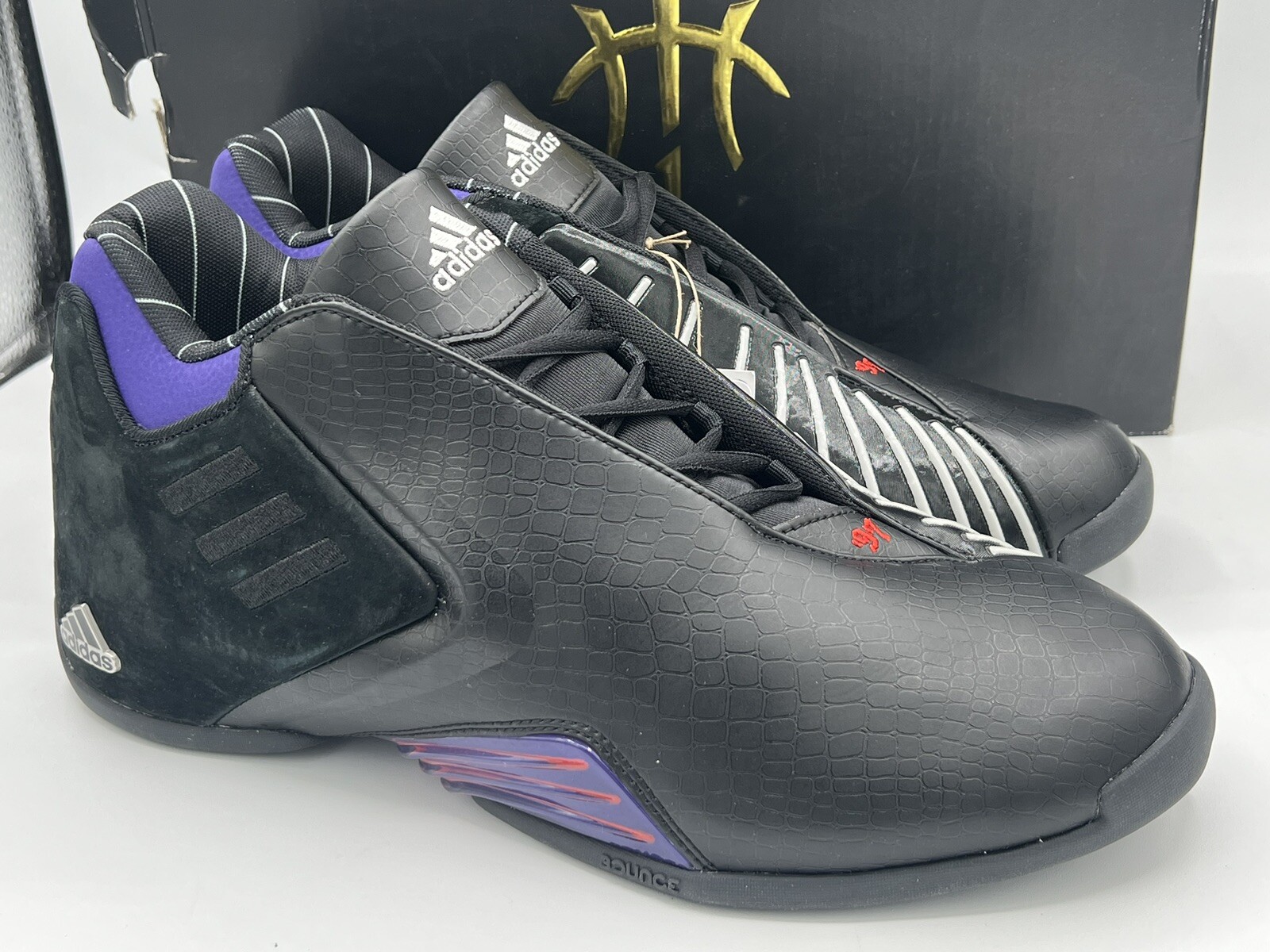 adidas TMAC 3 Restomod Raptors Black Purple Men Basketball Shoe GY2394 ...