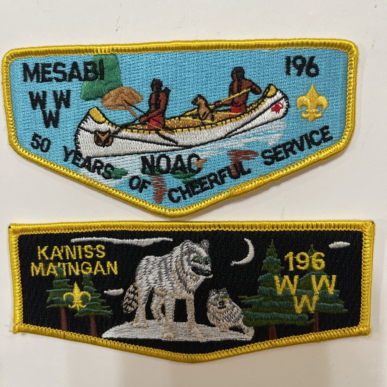 OA LODGE 196 TWO WONDERFUL ISSUES FROM TWO DIFFERENT LODGE NAMES MINT ...