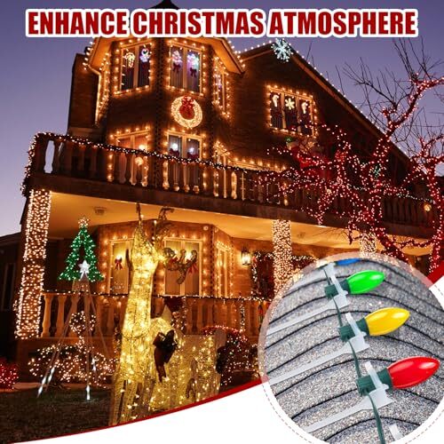 Pcs Christmas Light Clips for Ridge Row Roof Holiday Light Clips for ...