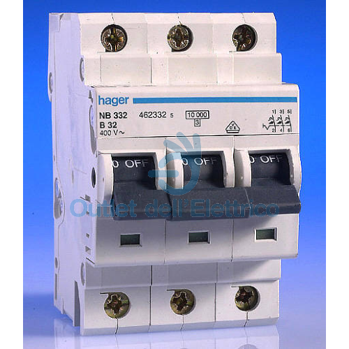 Hager Schalter Automatisch P 3P 3 Pole 3X6A 4,5KA Kurve C 3 Modu | eBay.de