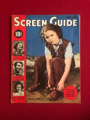 1939, Shirley Temple, "SCREEN GUIDE" Magazine (No Label) Scarce ...
