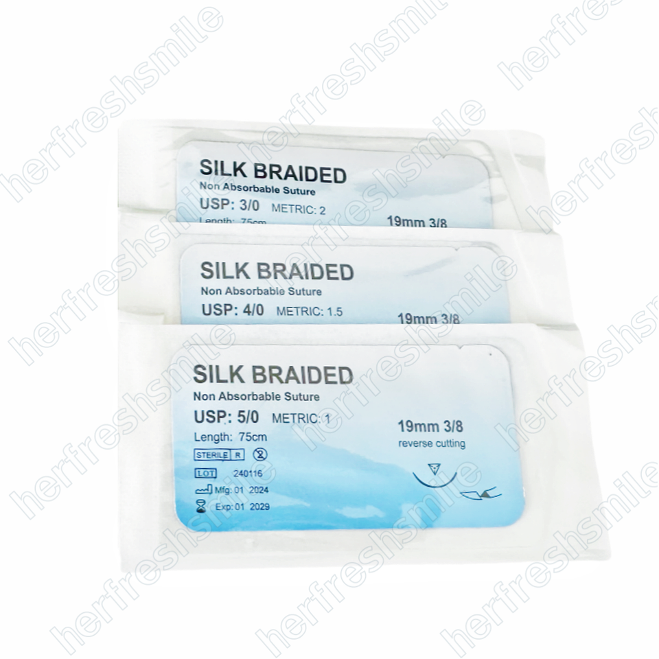 Absorbable Dental Oral Surgical Suture PGA GUT Nylon Silk Natural ...