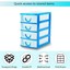 2 x 4 Tier Mini Storage Drawers Draw Tower Unit Office School Jewellery ...