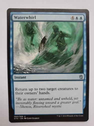 MTG Magic The Gathering Card Waterwhirl Instant Blue Khans Of Tarkir ...